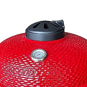 FIRELOOP Cast Aluminum Vented Chimney Top Cap, Louisiana Grills Top Vent Replacement Parts, Top Damper Vent for Vision Grills Classic B Series 18 Inch Pit Boss 71220, 71240