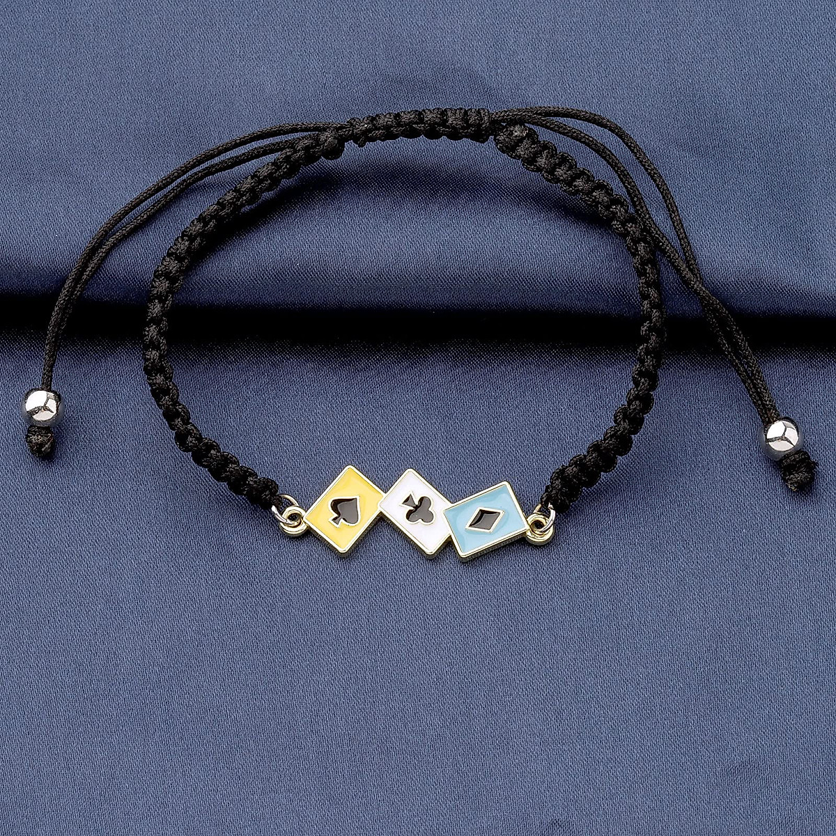 SEIRAA Gamblers Lucky Casino Bracelet Playing Cards Gift for Poker lovers (Playing Cards Bracelet)