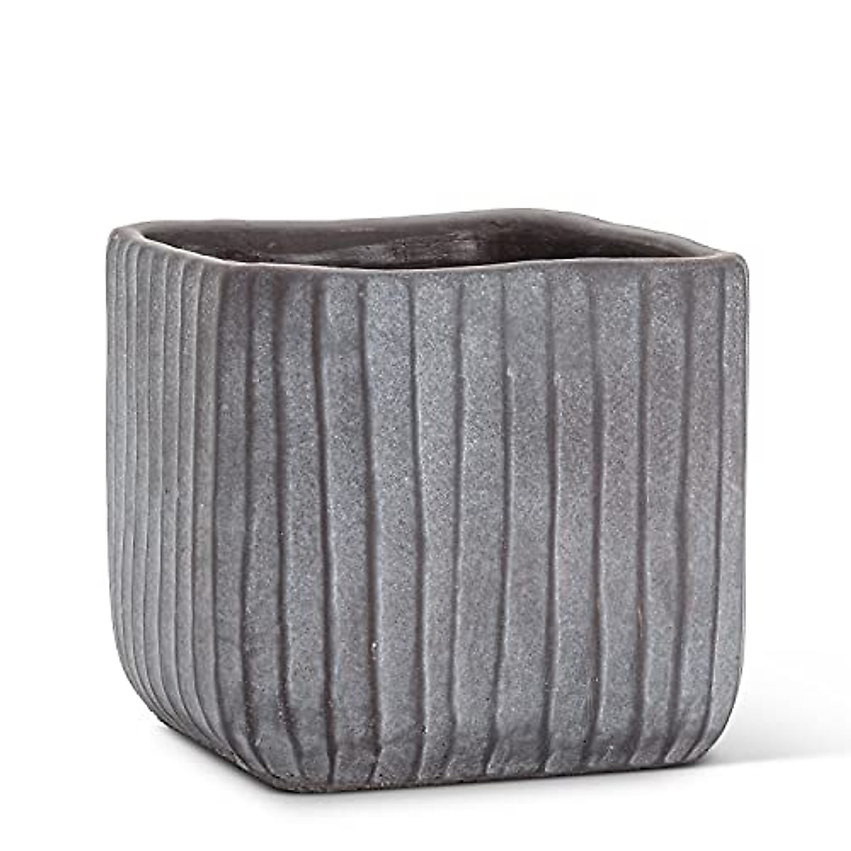 Abbott Collection 27-Ripple-MD-BLK Medium Ridge Planter, Black