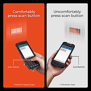 MUNBYN 082 Android Barcode Scanner-Android 9 Mobile Computer 2D Equip with SE4710 Zebra Scanner, IP67 Rugged, 4G QR Wireless, Android Handheld Data Terminal for Warehouse Inventory, 2Y Protection
