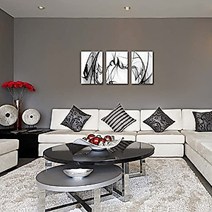 Black and White Abstract Line Art Canvas Print Painting Modern Wall Decor Artwork