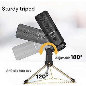 MAONO USB Gaming Microphone, PC Computer Condenser Mic with Gain for Recording, Podcasting, Streaming, YouTube, Twitch, Skype, Compatible with PS5 PS4 Mac Laptop Desktop (PM461TR)