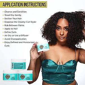 Curldaze Ultra Moisture Creme with Kukui Oil, Vitamins A, C, and E. Moisturizing and Styling Curl Creme for Curly Hair, Great for Twist-Outs, Braid Outs, Wash & Gos, Shines, Intensely Moisturizes