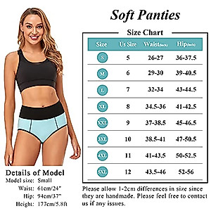 ASIMOON Plus Size Underwear for women High Waisted Stretch Briefs Soft Pregnant Ladies Panties Underpants Multipack M