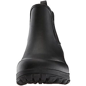 Bogs Men's Sauvie Slip On Low Height Chukka Waterproof Rain Boot, Black, 12