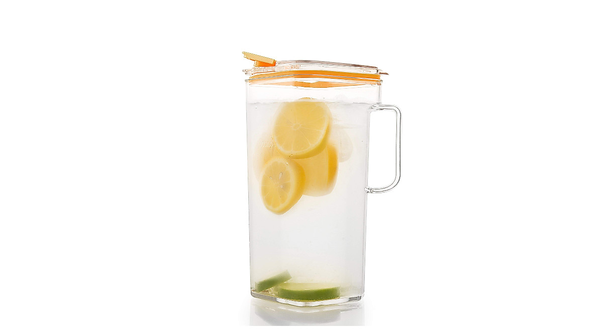 Komax Tritan Water Pitcher - BPA-Free, Dishwasher Safe, Square Design