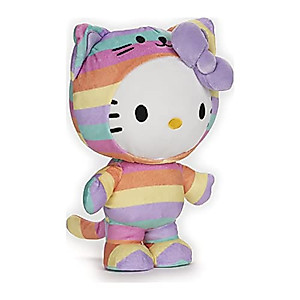 GUND Sanrio Hello Kitty Rainbow Outfit Plush, Premium Stuffed Animal for Ages 1 and Up, 9.5”, Rainbow