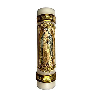 Angelitos de Mexico Virgen de Guadalupe Candle Prayer Our Lady of Guadalupe Guadalupana Cirio Vela Veladora