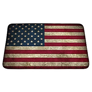 Meffort Inc Printed Soft Floor Door Mat Carpet/Area Entry Rugs for Kitchen Dining Living Hallway Bathroom - USA Flag, Large Size