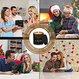 WarmEmbrace Lavender Scented Candles, 9 Oz Jar Candles for Home, Office, Meditation, Yoga, Candles for Women & Men, Birthday, Anniversary, Valentine's Day Present, Elegant Decorative Accent