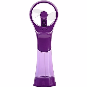 O2COOL Elite Battery Powered Handheld Water Misting Fans (Purple)