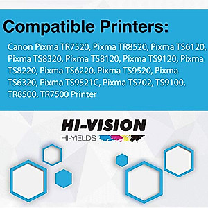 HI-VISION HI-YIELDS (2- Large Black Pack) Compatible 280xxl Ink Cartridge PGI-280XXL PGI280XXL High Yield for Pixma Wireless TS8120 TS6120 TR7520 TR8520 TS9120 TS8120 TS6220
