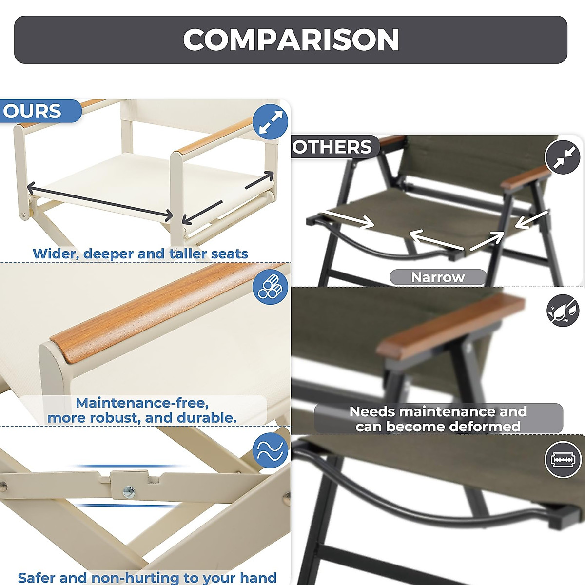 Grand patio 11-Piece Outdoor Dining Set, 10 Extra-Wide Foldable Chairs & 1 Extendable Table, UV-Resistant Mesh Patio Furniture Set, Wood Grain Tabletop for Garden, Yard and Terrace, Apricot