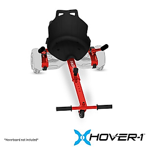 Hover-1 Falcon-1 Buggy Hoverboard Attachment Turbo LED Lights, Compatible with Most 6.5" & 8" Hoverboards, Hand-Operated Rear Wheel Control, Adjustable Frame, Easy to Install Hoverboard Go Kart