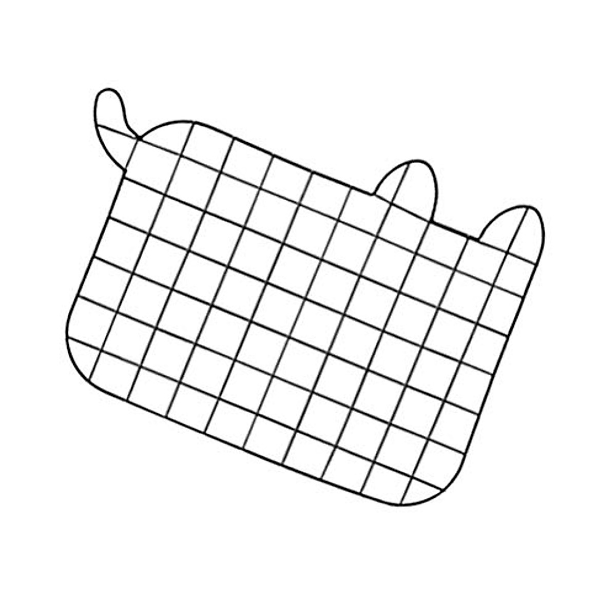 BESPORTBLE Grid Wall Panel Cat Shaped Photo Wall Display for DIY Wall Pictures Postcard Holder Storage Rack Black