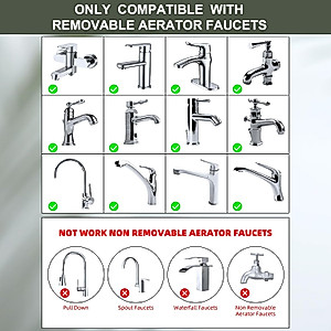 Premium Brushed Sink Faucet Handheld Bidet Sprayer for Toilet -Bidet Attachment Set for Warm & Cold Water with Dual Function, Perfect for Feminine Hygiene, Cloth Diaper,Bathroom Toilet Cleaning,etc