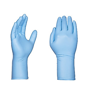GLOVEPLUS HD Medical Blue NitrileGloves - 8 mil, 12 inches Long, Latex Free, Powder Free, Textured, Disposable, Non-Sterile, Medium,GPNHD64100-BX, Box of 50