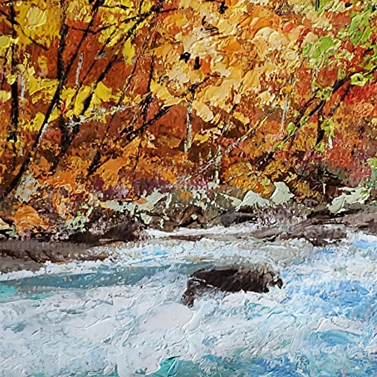 SOLD Smoky Mountain Autumn, Landscape by Internationally Renowned Painter Yary Dluhos