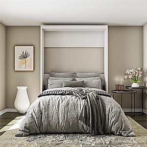 Signature Sleep Modern Wood Queen Murphy Wall Bed in Ivory Oak