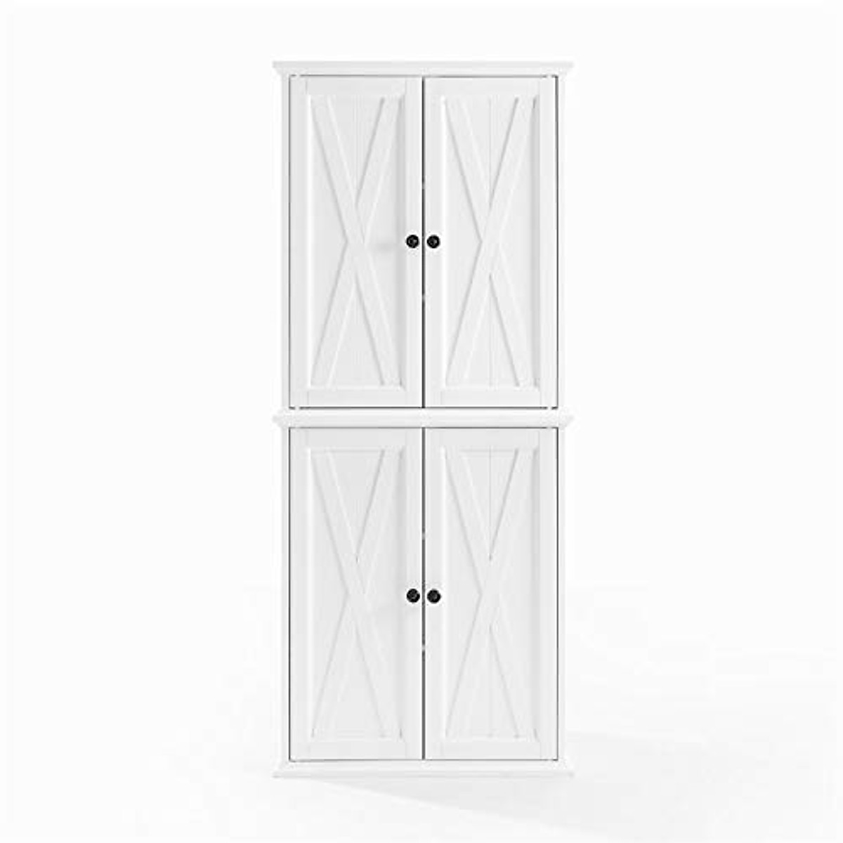 Crosley Furniture Clifton Tall Pantry, 2 Stackable Pantries, Distressed White