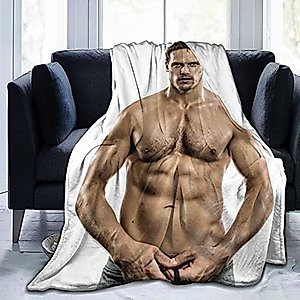 Sam Heughan Blanket Throw Blankets Ultra Soft Flannel Lightweight Throws for Couch, Bed, Plush Fuzzy Flannel Microfiber Warm Thermal Blanket All Seasons Use 50"x40"