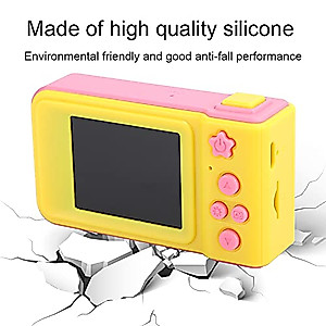 Mini Children Kid USB Digital Sports DSLR Video Camera Toy, Portable Mini Cartoon Digital Camera with Memory Card Slot(Pink)