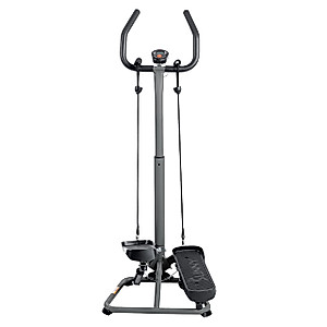 Sunny Health & Fitness Handlebar Fitness Step Machine with Resistance Bands - SF-S020065