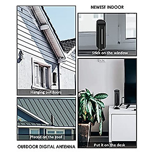 2023 Upgraded Digital TV Antenna Up 450 Miles Range, Indoor Outdoor TV Antenna for All Old Smart HDTVs, 360° Reception 4K 1080P HD Antenna with Amplifier Signal Booster/35ft Thick Coaxial Cable