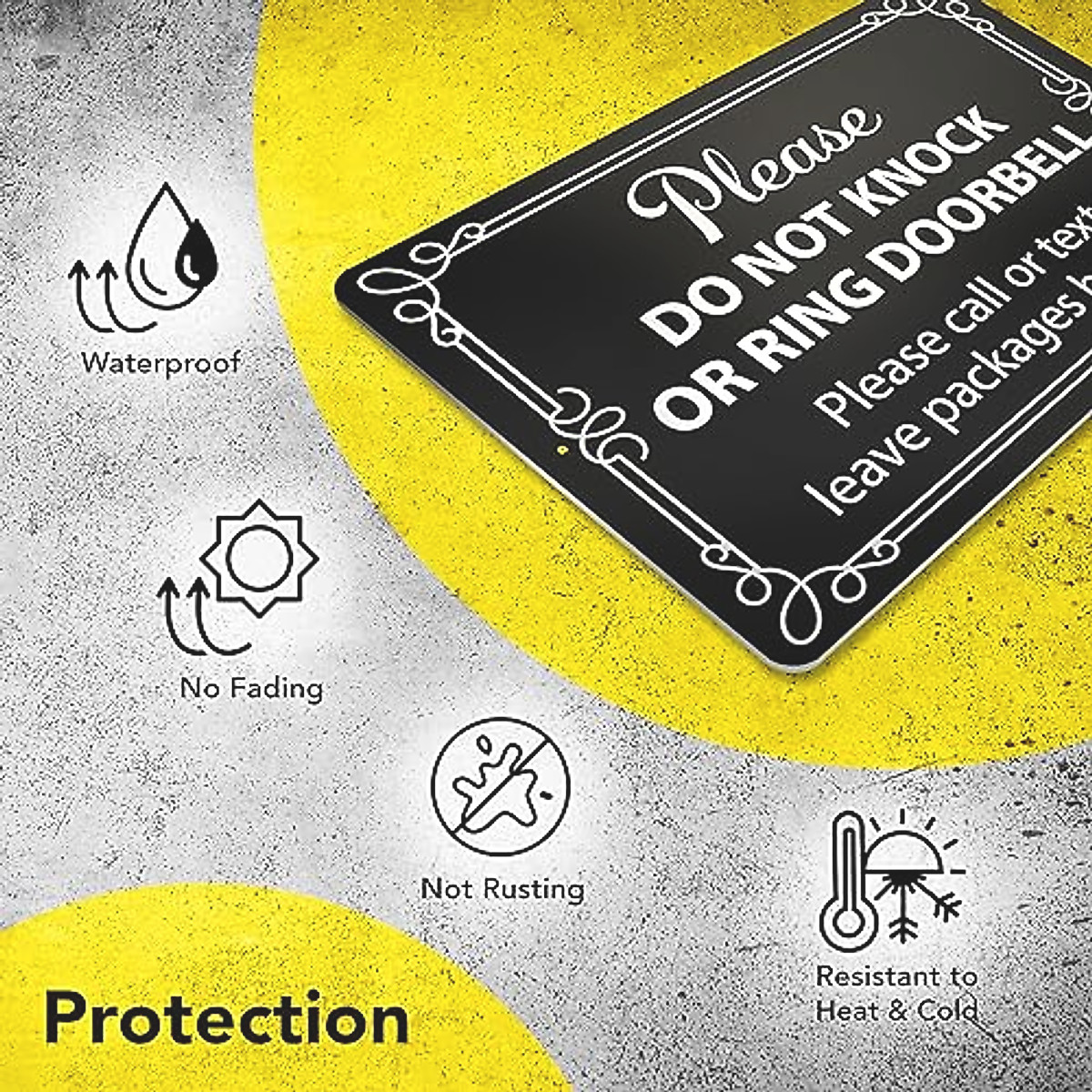 No Soliciting Sign for House - Door Knockers Sign