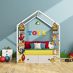 10 Pieces Lion King Cardboard Door Sign Banner Porch Sign Lion King Hanging Signs for Outdoor Indoor Bedroom Wall Decoration Fun Lion King Themed Supplies