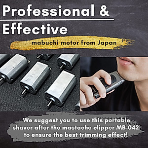 RBANER Battery Powered Beard Shaver for Men, Portable Electric Clipper, Cordless Facial Hair Trimmer, Safe Blade, Single Foil Professional Mini Razor, MB-043