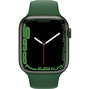 Apple Watch Series 7 (GPS, 45mm) Green Aluminum Case with Clover Sport Band, Regular (Renewed)