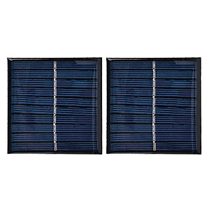 2Pcs Mini Solar Panel 0.7W 5V 0‑140mA, 70 x 70mm Solar Panel, Portable Encapsulated Solar Cell for Low Power Appliances, Emergency Lights, Advertising Lights, Traffic Lights