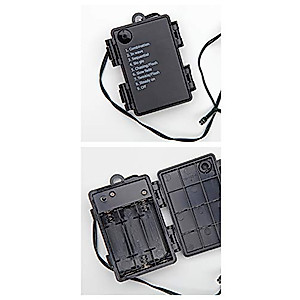 DecoBrite Warm White LED Battery Operated Christmas String Lights with 8 Modes Function 100 ct. 26ft (8m) Micro Bulbs on Green Wire Indoor Outdoor Holidays Patio Decoration (Warm White)