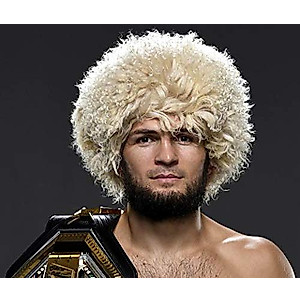 mma_merchandise Khabib Nurmagomedov Sheepskin Hat Dagestan Russian Papakha for Men & Women - One Size Fits All