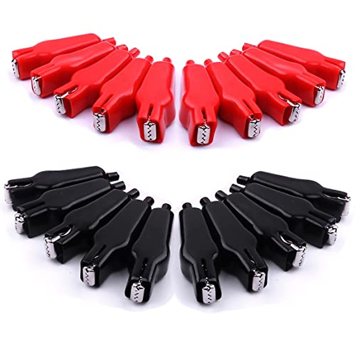 ATOPLEE 20PCS Alligator Clips Electrical,20A Insulated Spring Loaded Alligator Clamps,Truck Car Battery Heavy Duty Alligator Clips for Electrical Testing, Circuit Connection, Experiment