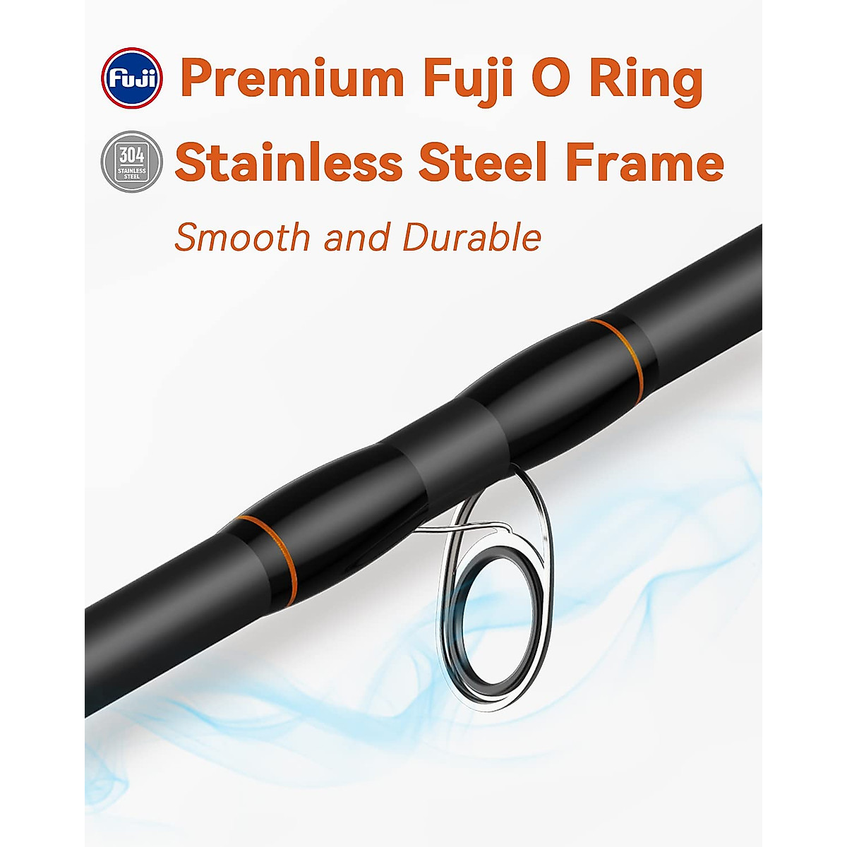 Cadence Primo Baitcasting Rod - Strong & Sensitive Fishing Rod, 40 Ton Carbon Fiber Ultralight Casting Rod with Fuji Reel Seat, Stainless Steel Guides with SiC Inserts, Fishing Pole (Primo-701B-MF)