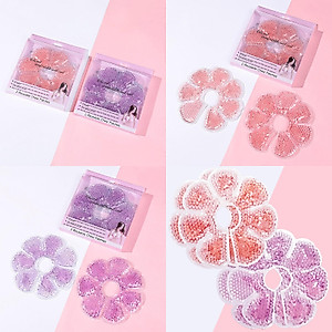 Breast Therapy Packs, Breast Ice Pack, Breast Pads for Breastfeeding, Hot and Cold Soothing Breast Gel Pad for Nursing Moms(2 Pack)