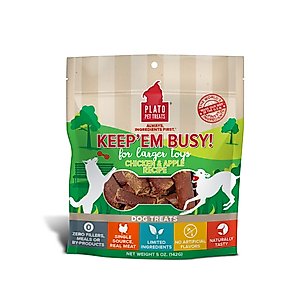 PLATO Keep'Em Busy Chicken & Apple Recipe for Large Toys 5oz, Natural