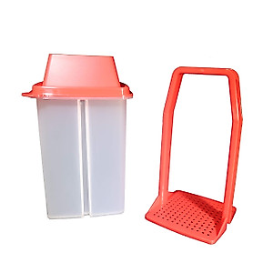 Chilero Pickled Food Container Contenedor Para Jalapenos Jalapeños Curtidos Pic Deli with Strainer (Red)