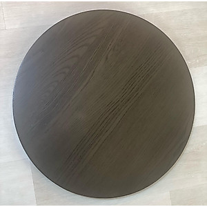 Advanced Furniture 21 Inches Diameter Grey Wood Rotating Turntable Lazy Susan 360 Swivel, Gray