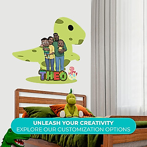 EGD Custom Name Cody and His Family CoComelon Kids Wall Decor | EGD X CoComelon Series | Personalized Wall Decal for Baby Girl or Boy | Multiple Sizes and Color Options