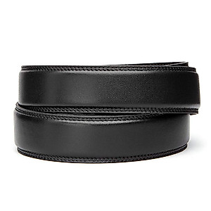 KORE Men’s Full-Grain Leather Track Belt | Black Fits 24" to 44" [no buckle]