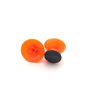 2 x 3D Analog Thumb Stick Joystick Thumbstick Cap Cover for Xbox one Slim S Controller Replacemnet (Orange-Black)