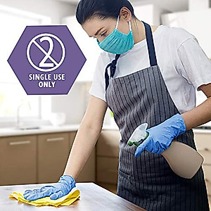 Med PRIDE NitriPride Nitrile-Vinyl Blend Exam Gloves, Medium 1000 - Powder Free, Latex Free & Rubber Free - Single Use Non-Sterile Protective Gloves for Medical Use, Cooking, Cleaning & More