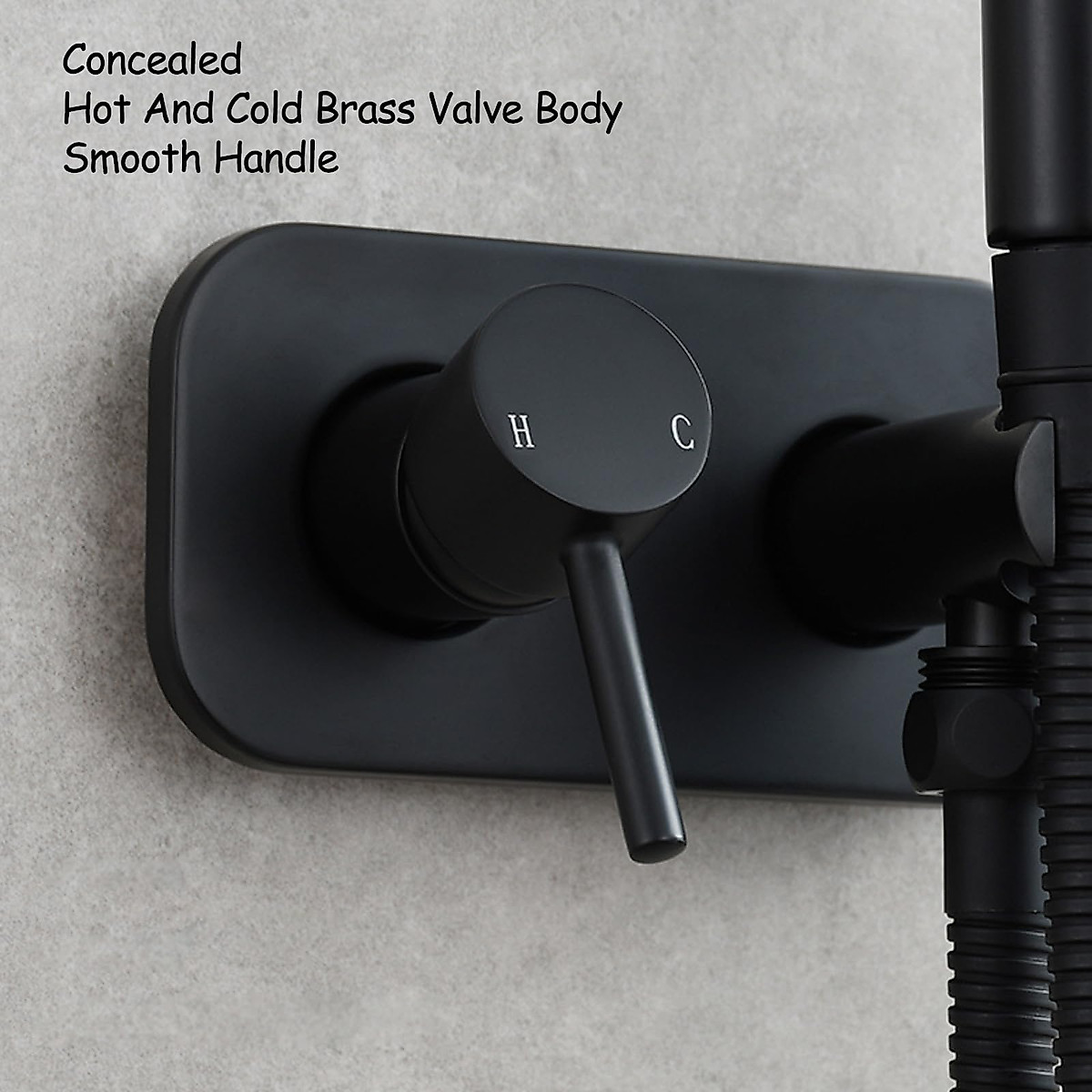 Brass Handheld Bidet Toilet Sprayer, Wall Mount Baby Cloth Diaper Sprayer, Concealed Bidet Sprayer Hot and Cold Water, Handheld Bidet Sprayer for Toilet Cleaning and Personal Hygiene (Black)