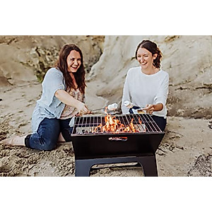 ONIVA - a Picnic Time brand X-Grill Portable Grill, Camping Grill, Small Charcoal Grill for Tailgating, (Black)