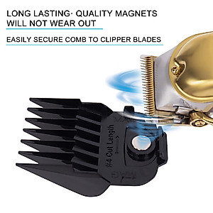 Colorski Clipper Guards Magnetic Comb Set for Andis Master Clippers - 10 Cutting Lengths from 1/16' to 1' - Suitable for MBA, MC-2, ML, PM-1 and PM-4 - 10 Pack