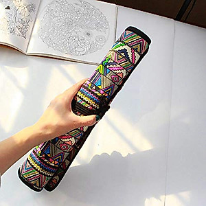 LaVenty Boho Roll Up Paint Brush Holder Painting Organization And Storage Artist Canvas Roll Pouch Bag Makeup Brushes Case Organizer Without Brushes