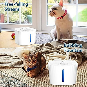 Cat Water Fountain, 101 fl oz/3L Automatic Pet Water Fountain with LED Light, Ultra-Quiet Dog Water Fountain, Activated Carbon Filter Pet Water Fountain for Cats, Dogs, Multi-Pet